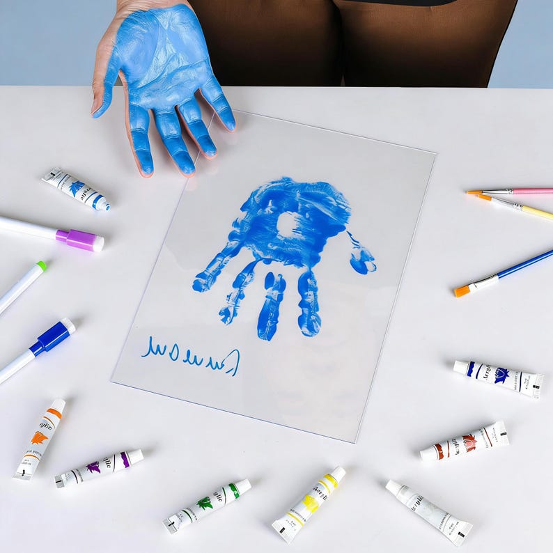 DIY Baby Handprint Frame Kit, Personalized Keepsake Gift for New ...
