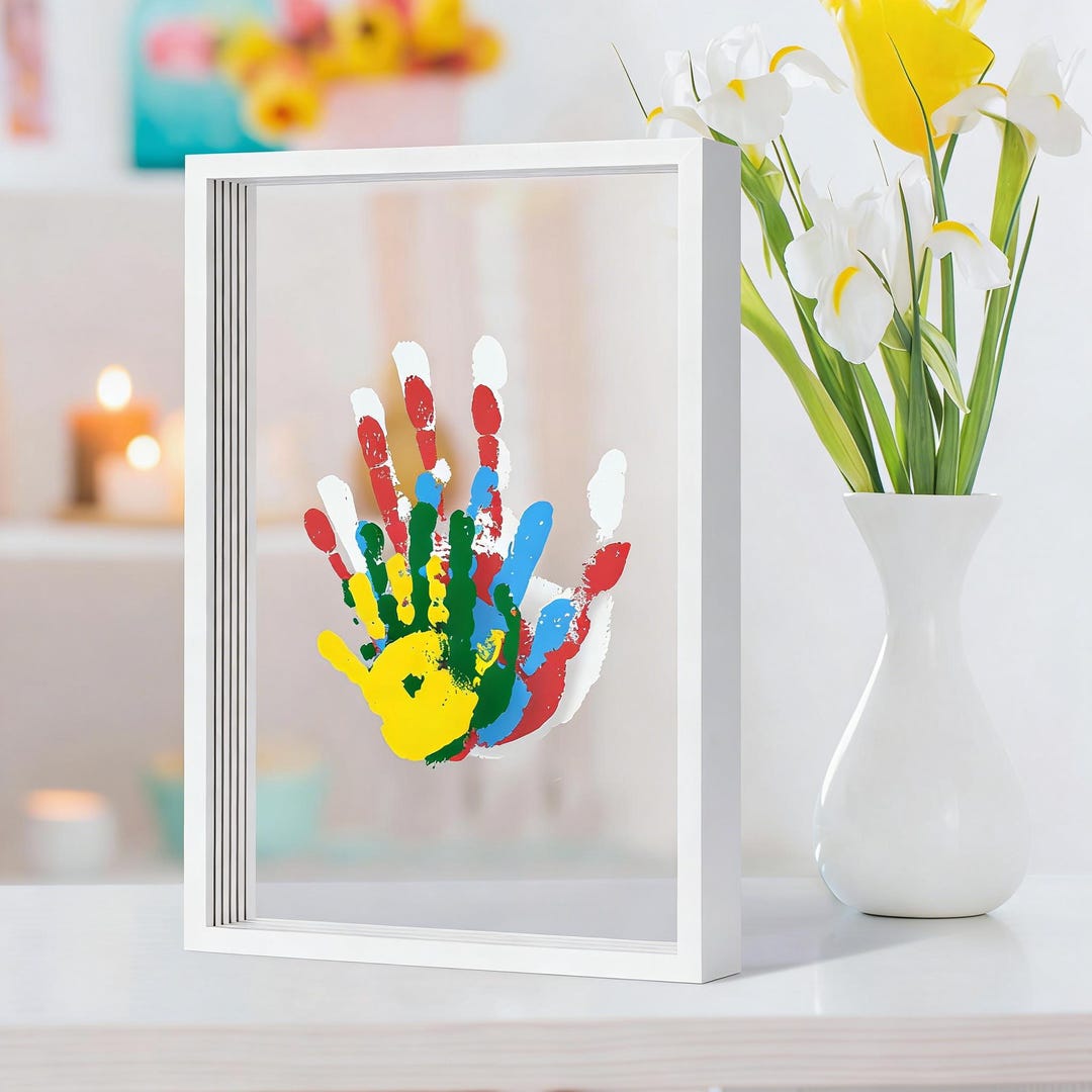 DIY Baby Handprint Frame Kit, Personalized Keepsake Gift for New ...