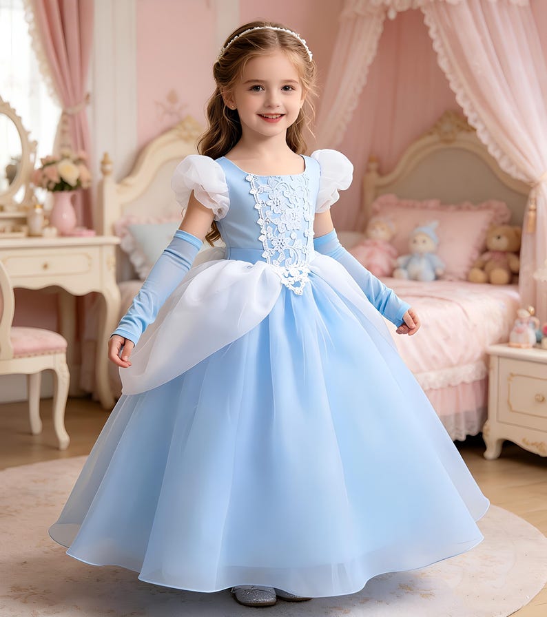Cinderella Princess Costumes Girl,kid Princess Cosplay,girl Party Dress ...