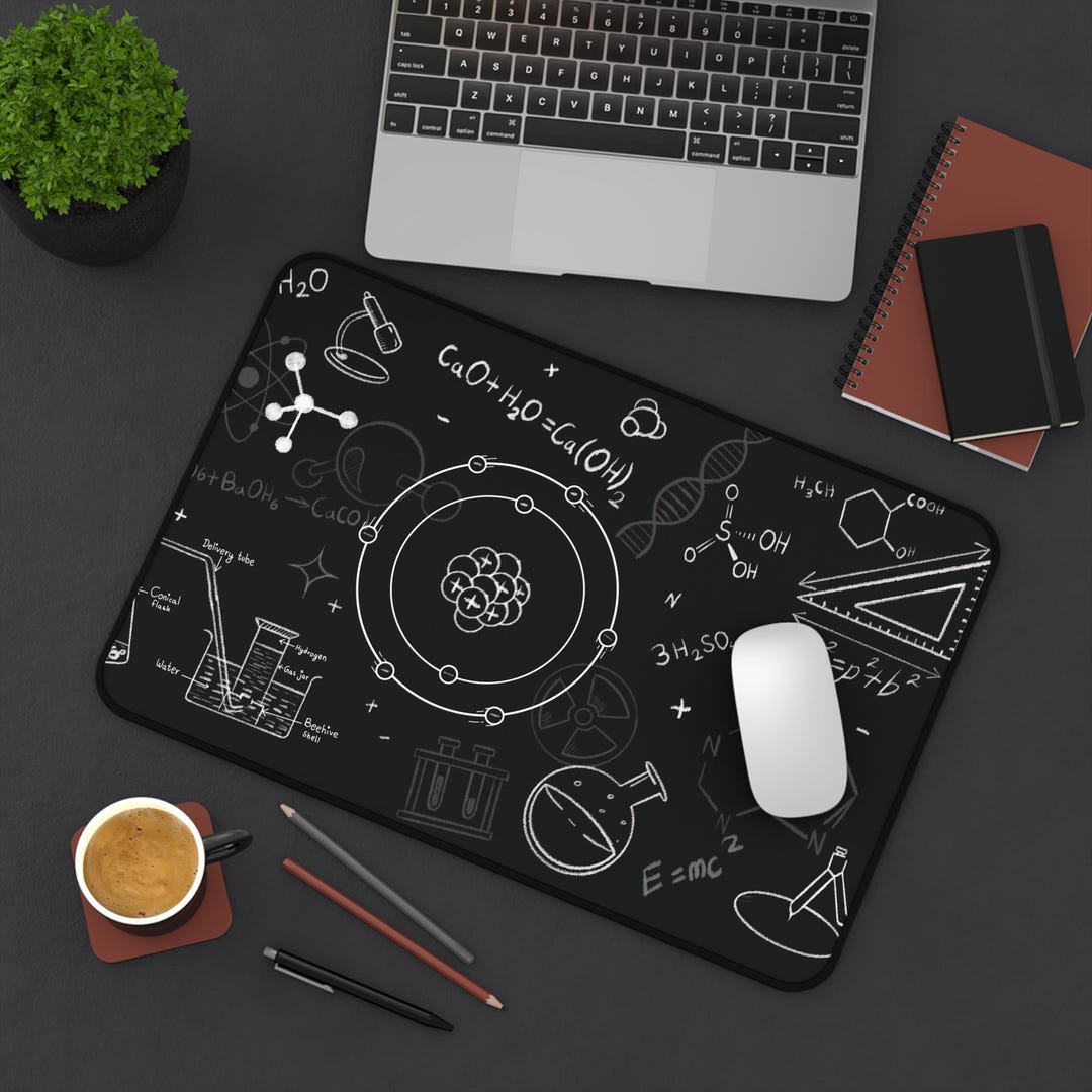 Science Chalkboard Desk Mat | Chemistry Formula Office Mat - Etsy