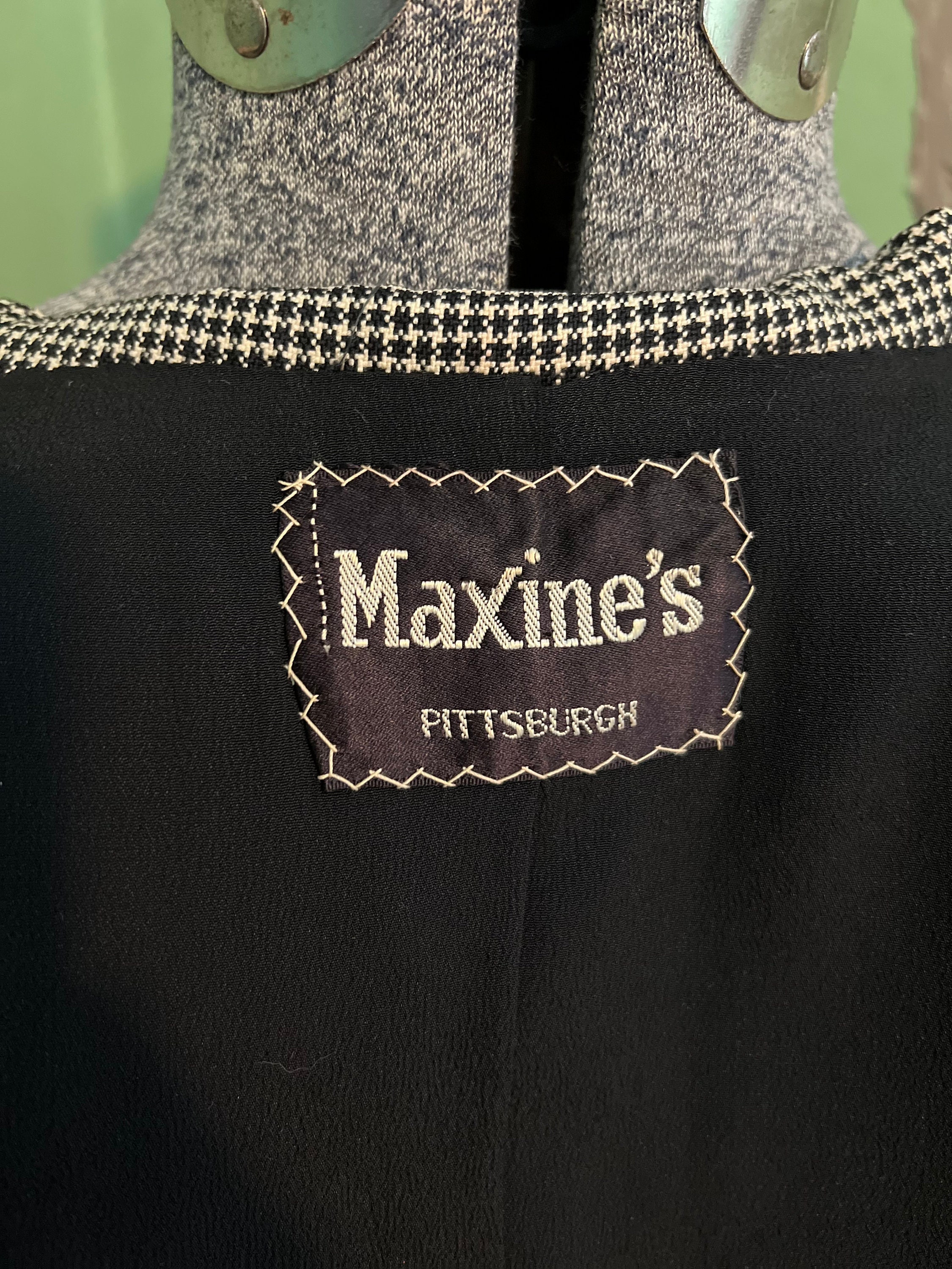 1940s New Look Black and White Check Suit Jacket - Etsy