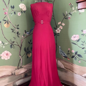 1930s Two Piece Raspberry Colored Glamour Old Hollywood Dress and Top ...