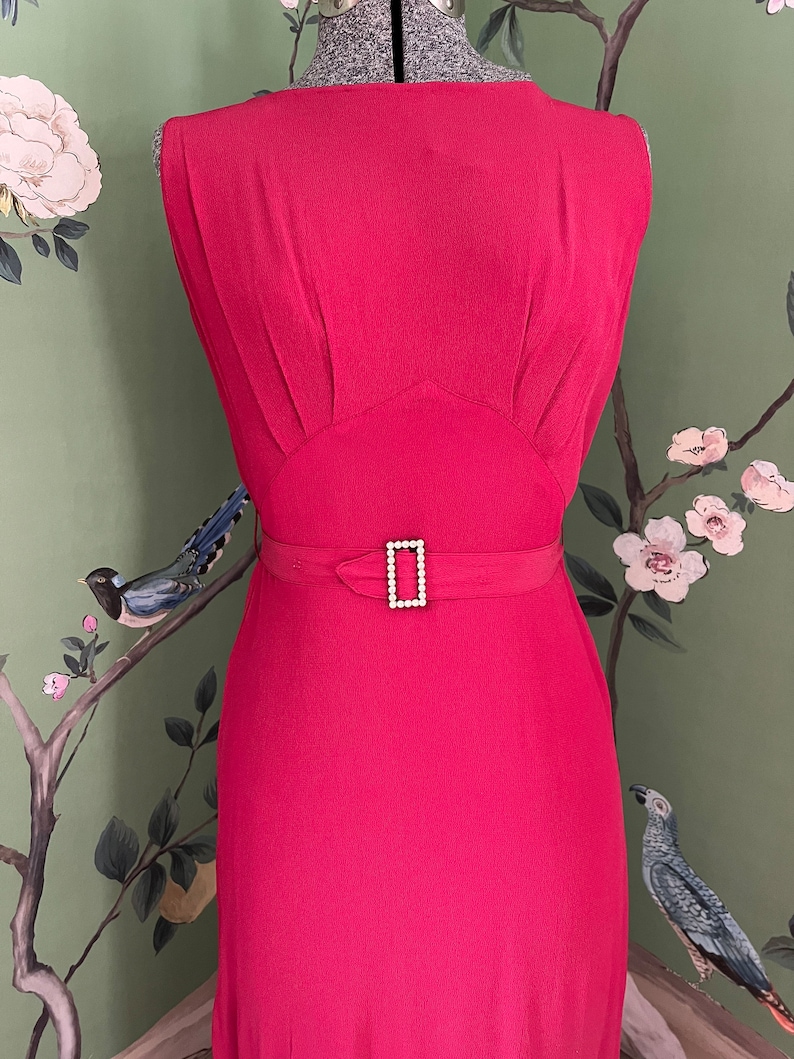 1930s Two Piece Raspberry Colored Glamour Old Hollywood Dress and Top ...