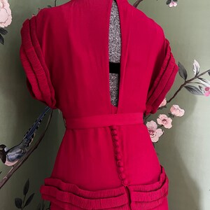 1930s Two Piece Raspberry Colored Glamour Old Hollywood Dress and Top ...