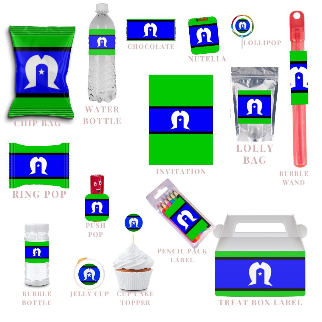 Torres Strait Islander Theme Party Favour Bundle - Edit Yourself - Etsy