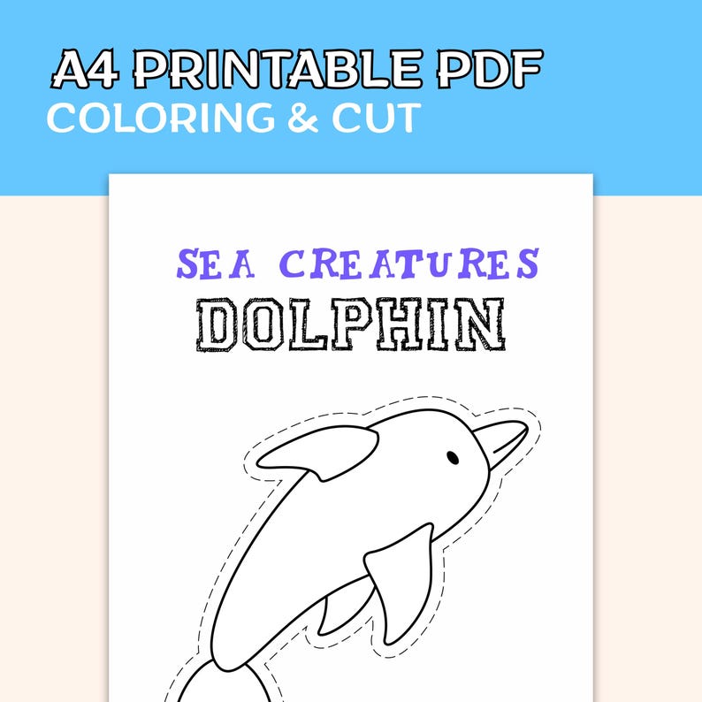 Sea Creatures Scissor Skills Worksheets| Ocean Animals Cutting Practice ...
