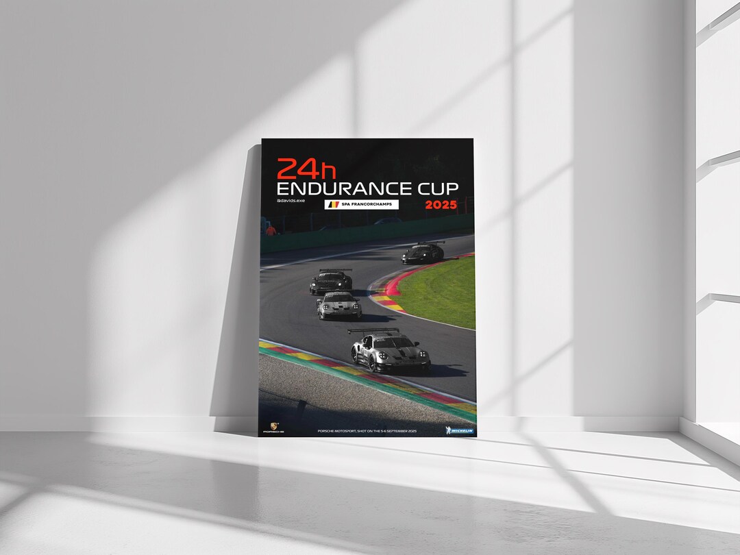 24h Endurance Cup Poster Matte Poster | Spa-francorchamps 2025 Racing ...