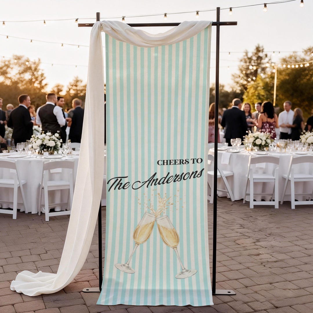 Personalized Linen Bar Sign, Custom Wedding Banner, Linen Cotton ...