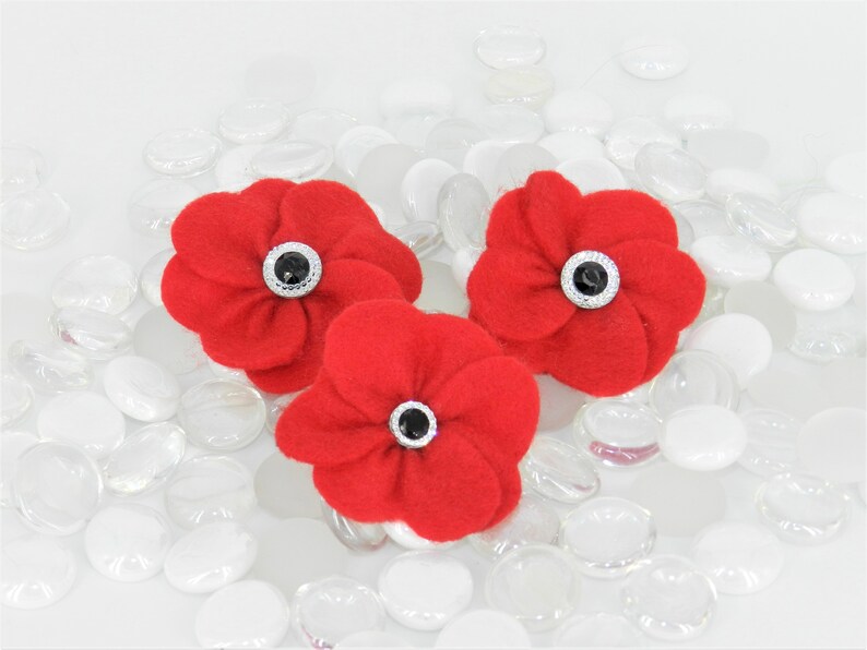Poppy Brooch Red Poppy Pin Poppy Lapel Pin Remembrance Day - Etsy
