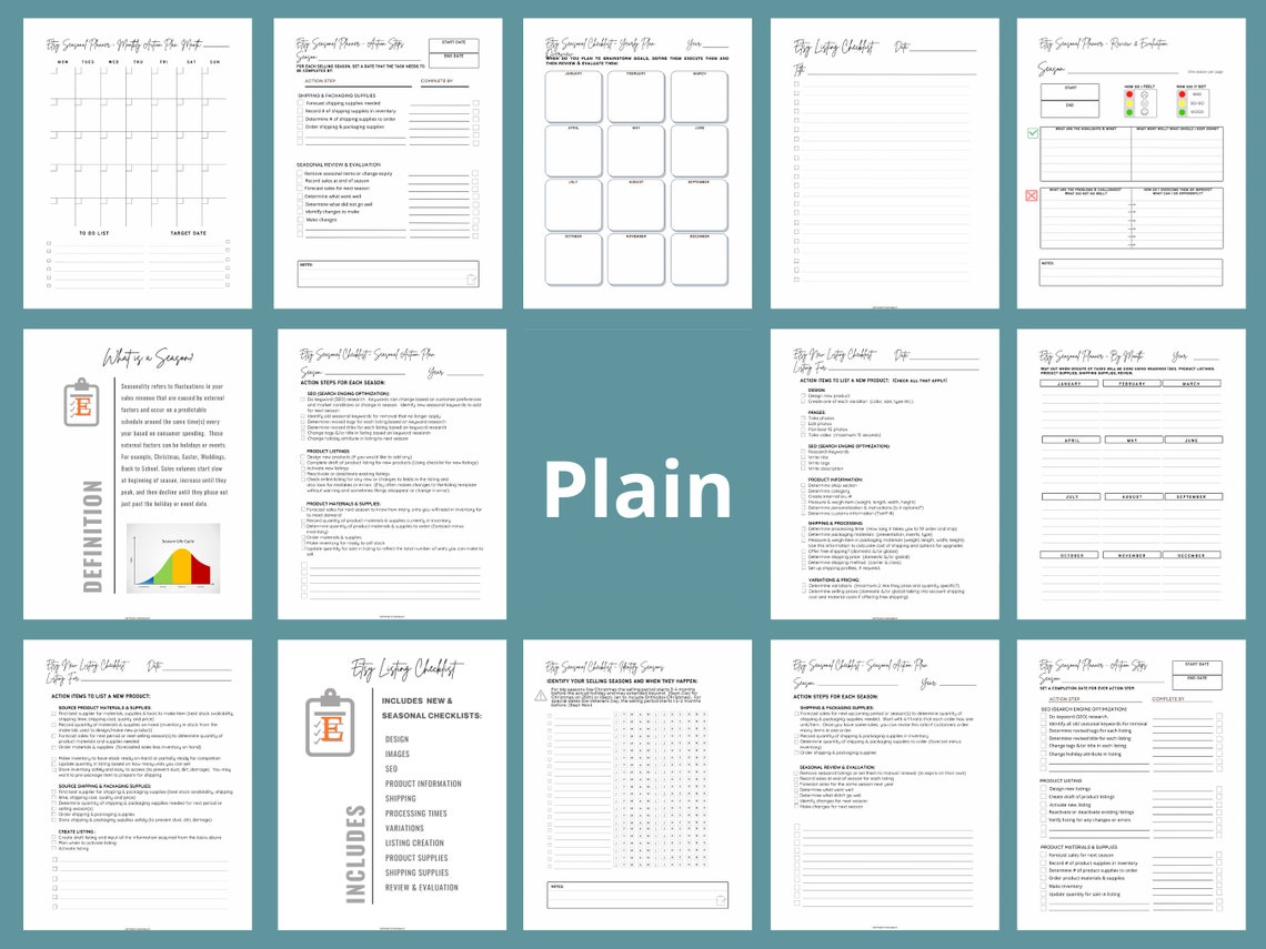Etsy Listing Checklist Etsy Listing Template Etsy Printable - Etsy