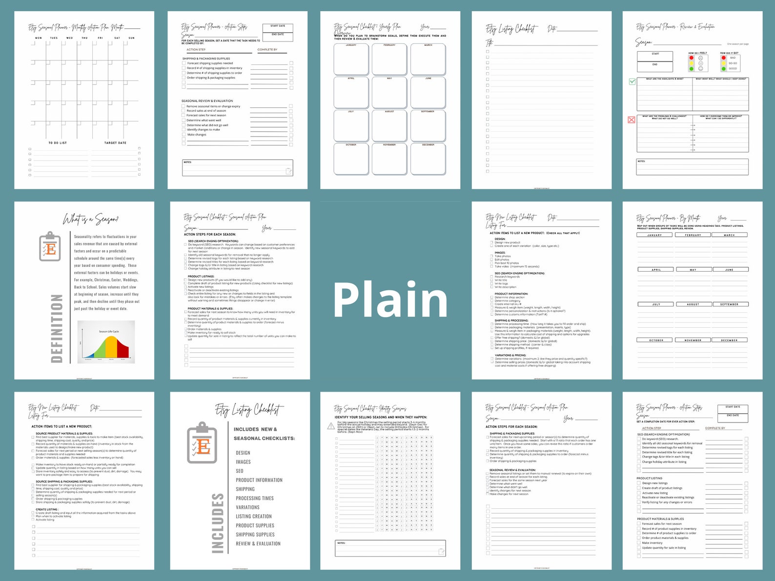 Etsy Listing Checklist Etsy Listing Template Etsy Printable - Etsy