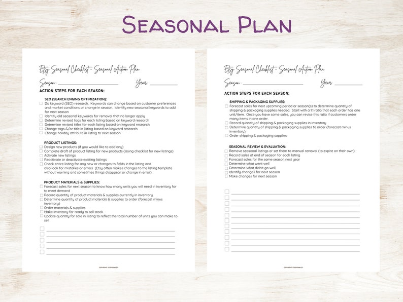 Etsy Listing Checklist Etsy Listing Template Etsy Printable - Etsy