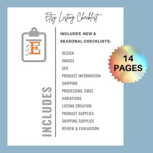 Etsy Listing Checklist, Etsy Listing Template, Etsy Printable, Etsy ...