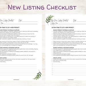 Etsy Listing Checklist, Etsy Listing Template, Etsy Printable, Etsy ...