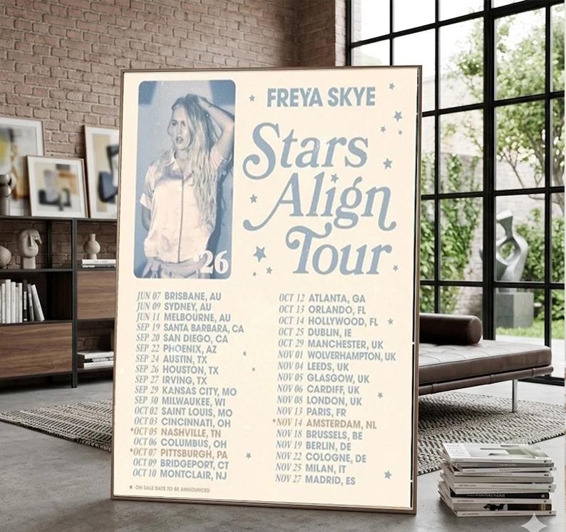Freya Skye - Stars Align Tour 2026 Poster, Individuelles Tour Poster ...