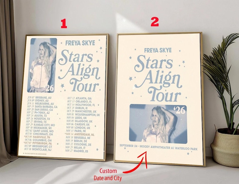 Freya Skye - Stars Align Tour 2026 Poster, Individuelles Tour Poster ...