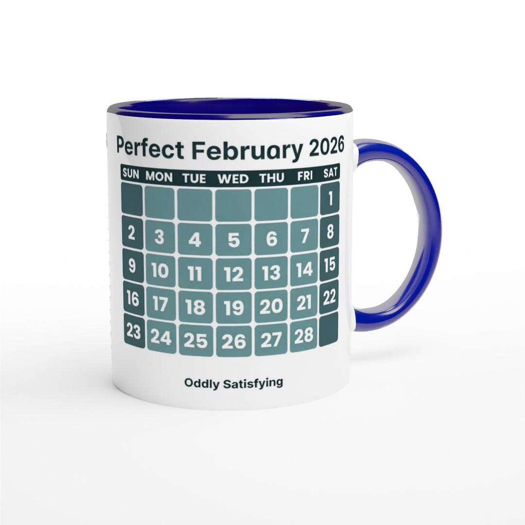 February 2026 Calendar Mug | Viral Meme Coffee Cup - Etsy