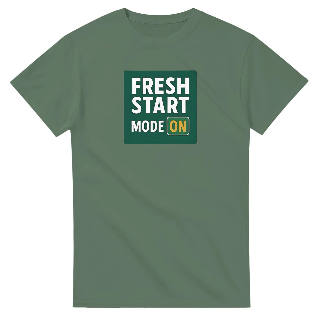 Fresh Start Mode on T-shirt: Motivational Power Button Design - Etsy