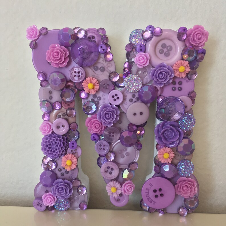 Mini Personalized Letter Button Art Custom Made Monogram - Etsy