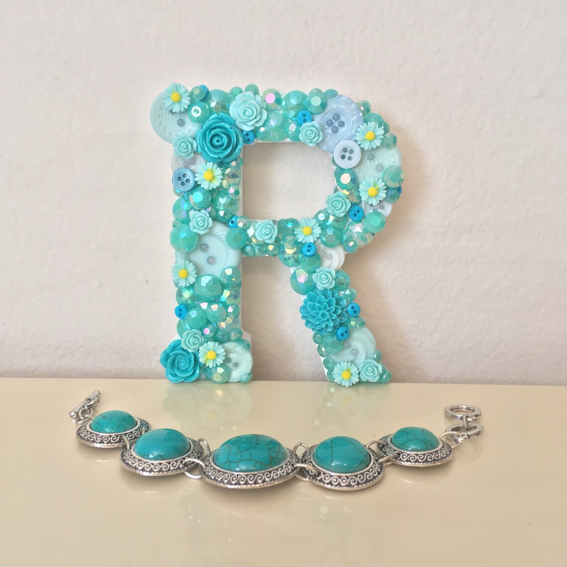 Mini Personalized Letter Button Art Custom Made Monogram - Etsy