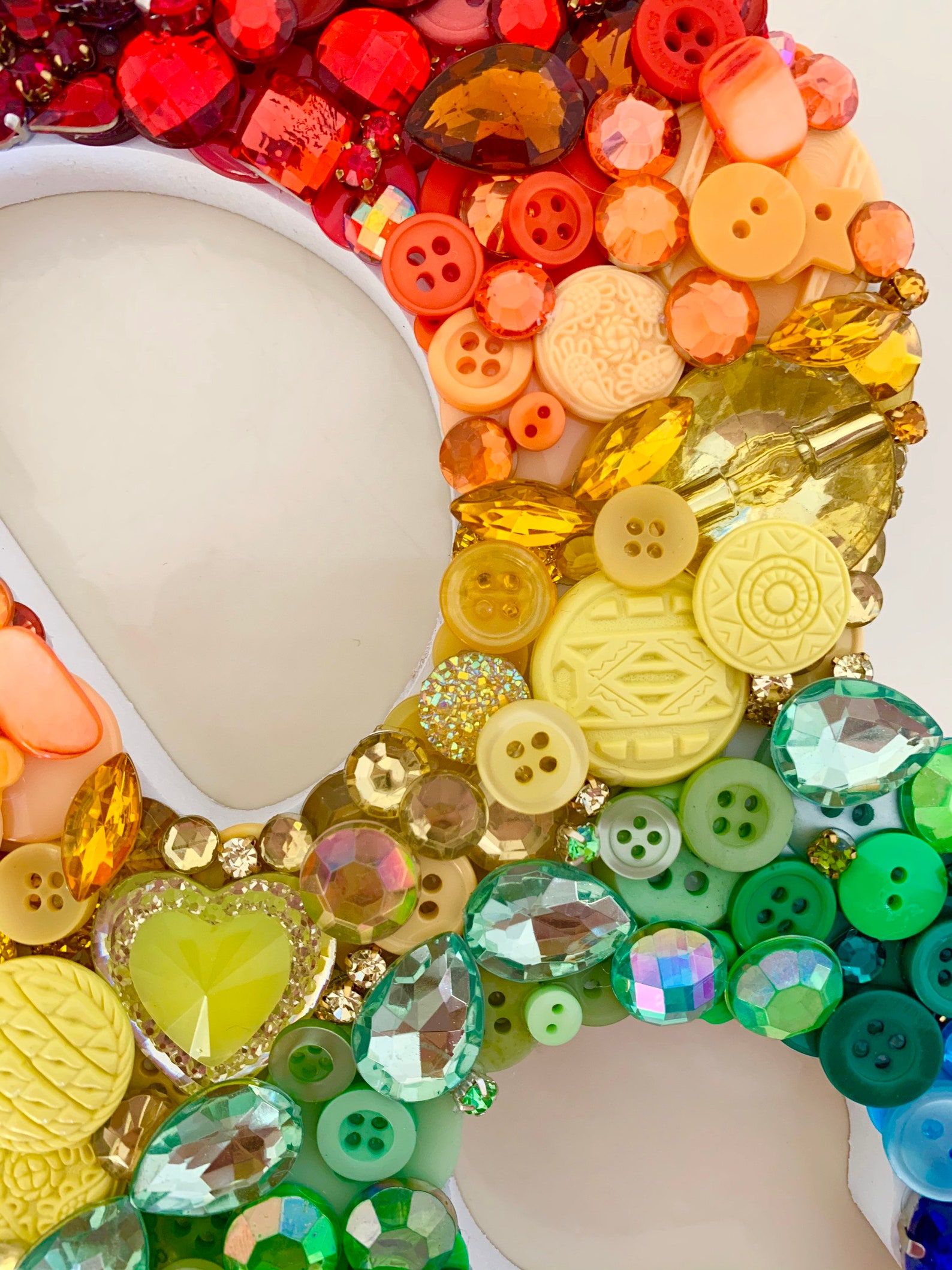 Large Wooden Button Art Letter made to order mixed media | Etsy