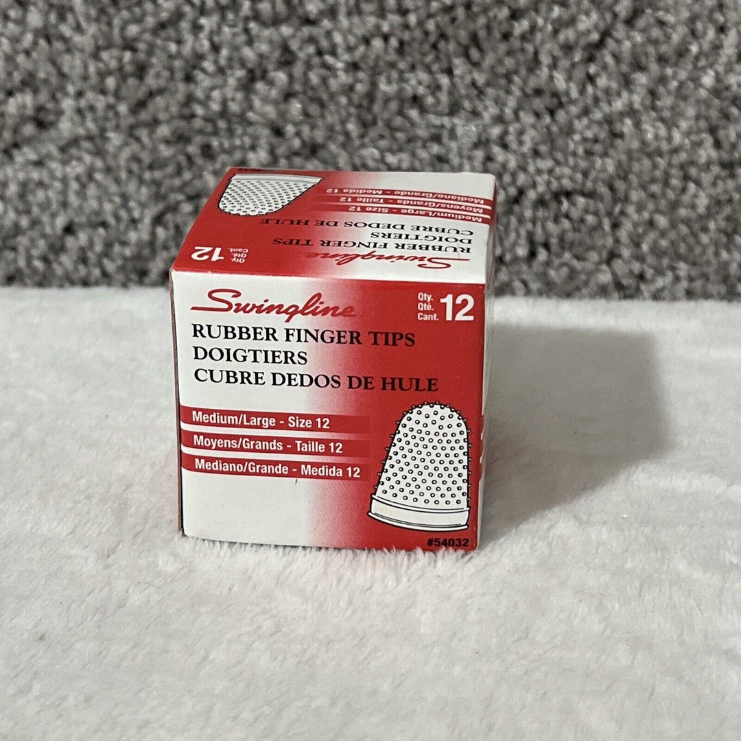 Swingline 54032 Rubber Finger Tips Size 12 Medium Large Box of 12 - Etsy