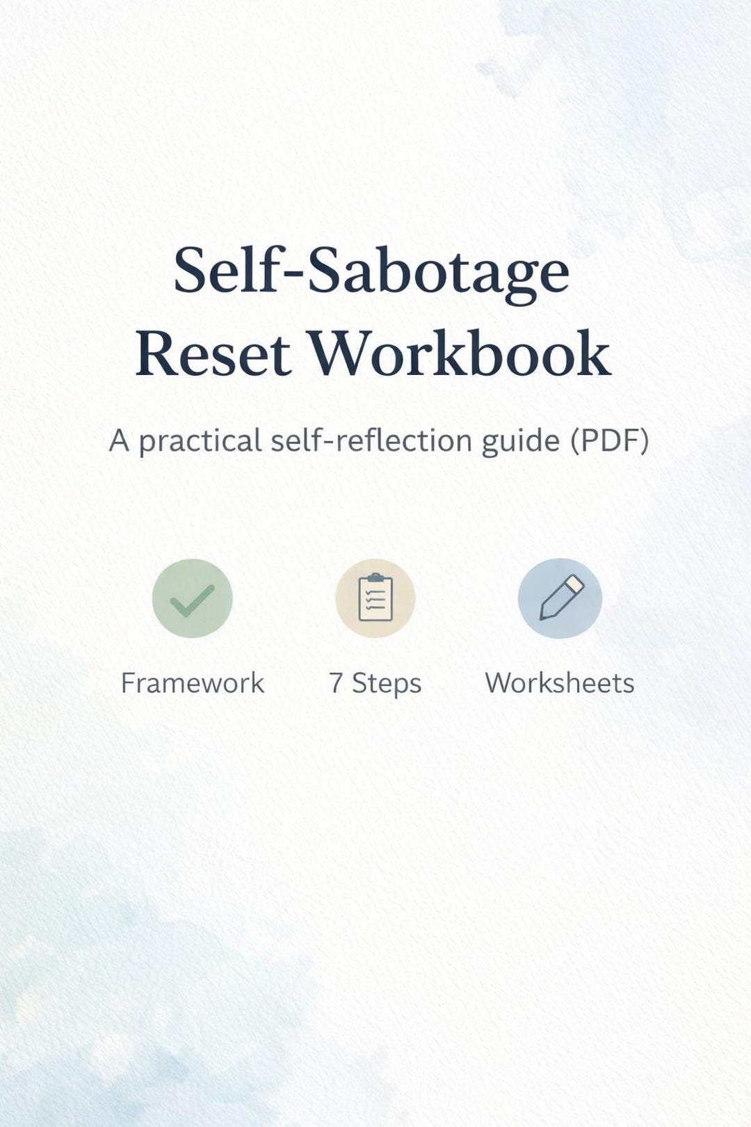 Self-sabotage STOP – Printable Self-reflection Workbook | Break ...