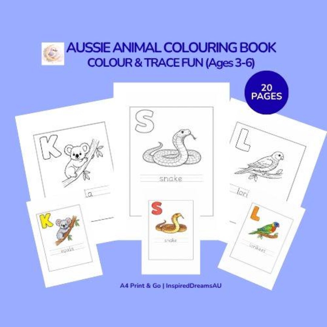 Australian Animals Alphabet Worksheets – Preschool Letter Recognition ...