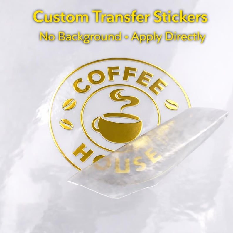Custom UV DTF Transfer Stickers, Gold Foil & Color Logo Transfers for ...