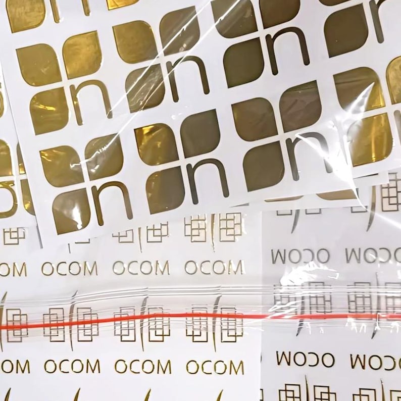Custom UV DTF Transfer Stickers | Gold Foil, Metallic, & Color Logos - Etsy