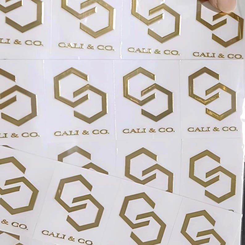 Custom UV DTF Transfer Stickers | Gold Foil, Metallic, & Color Logos - Etsy