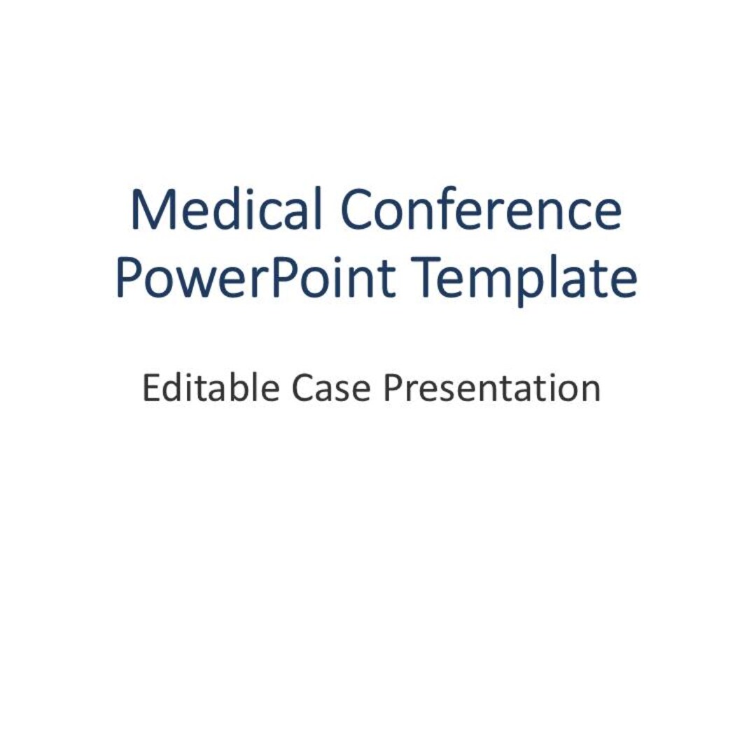 Medical Case Presentation Template for Conference| Editable Powerpoint ...