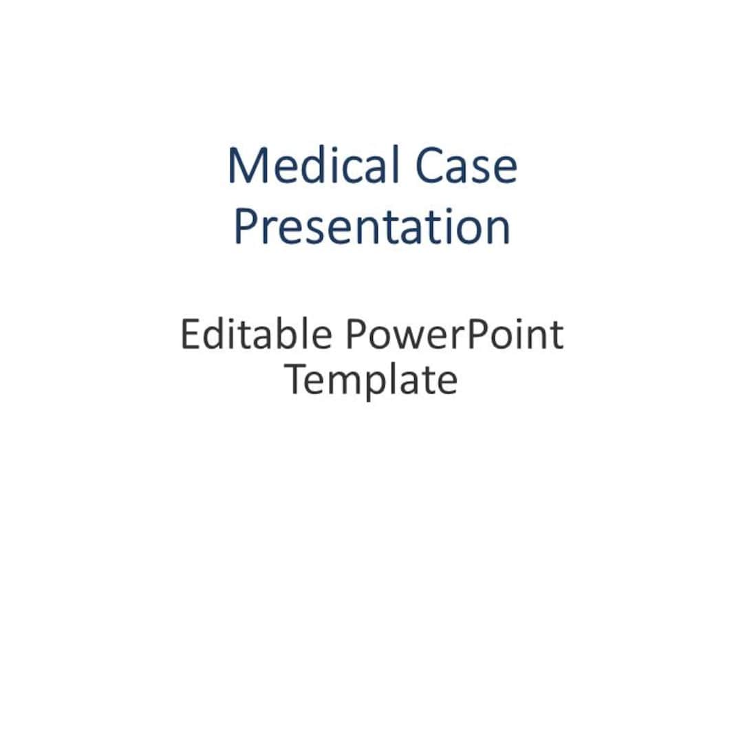 Medical Case Presentation Template ,editable Power Point Slides for ...