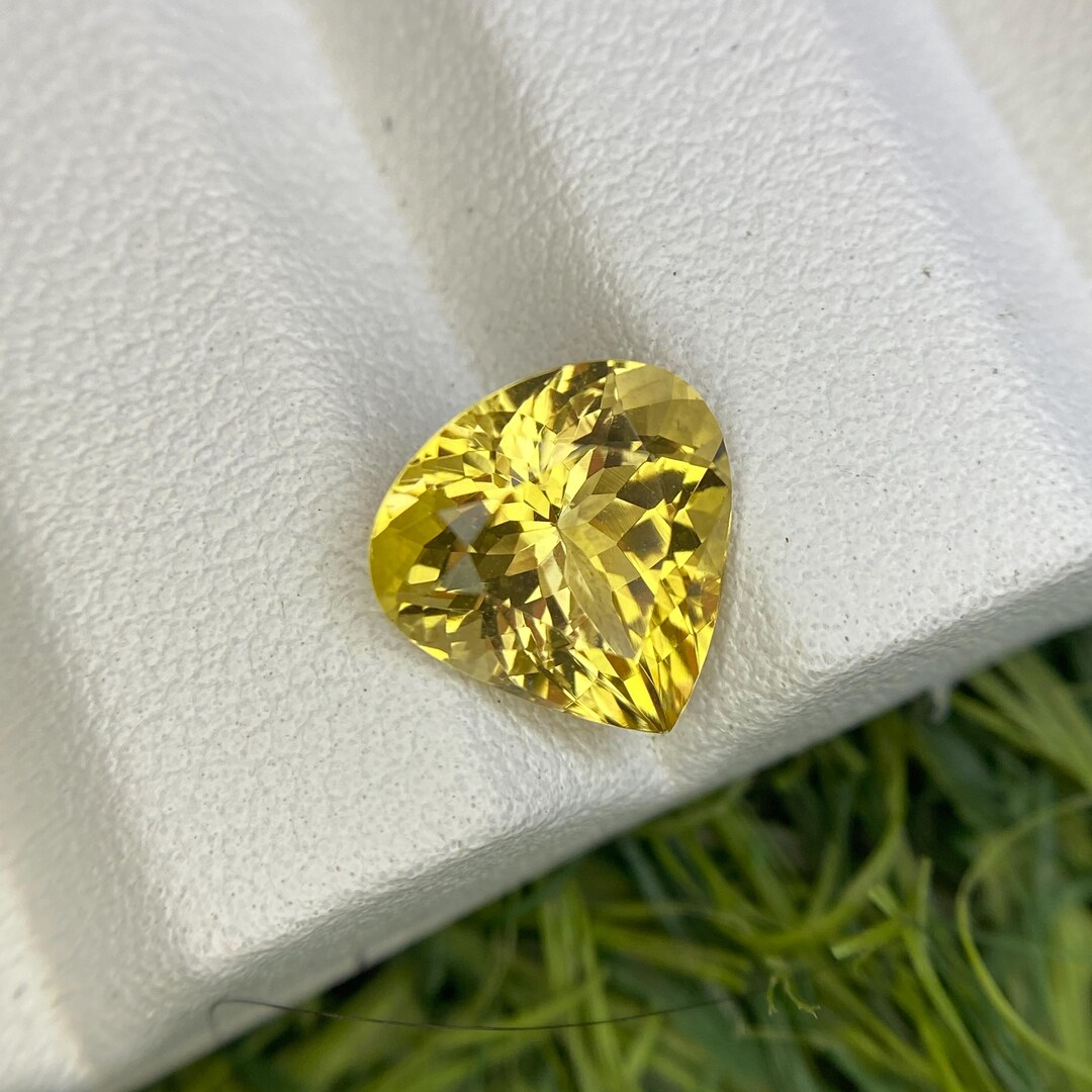 Heart Shape Yellow Heliodor – Natural Unheated Beryl Loose Gemstone | 2 ...