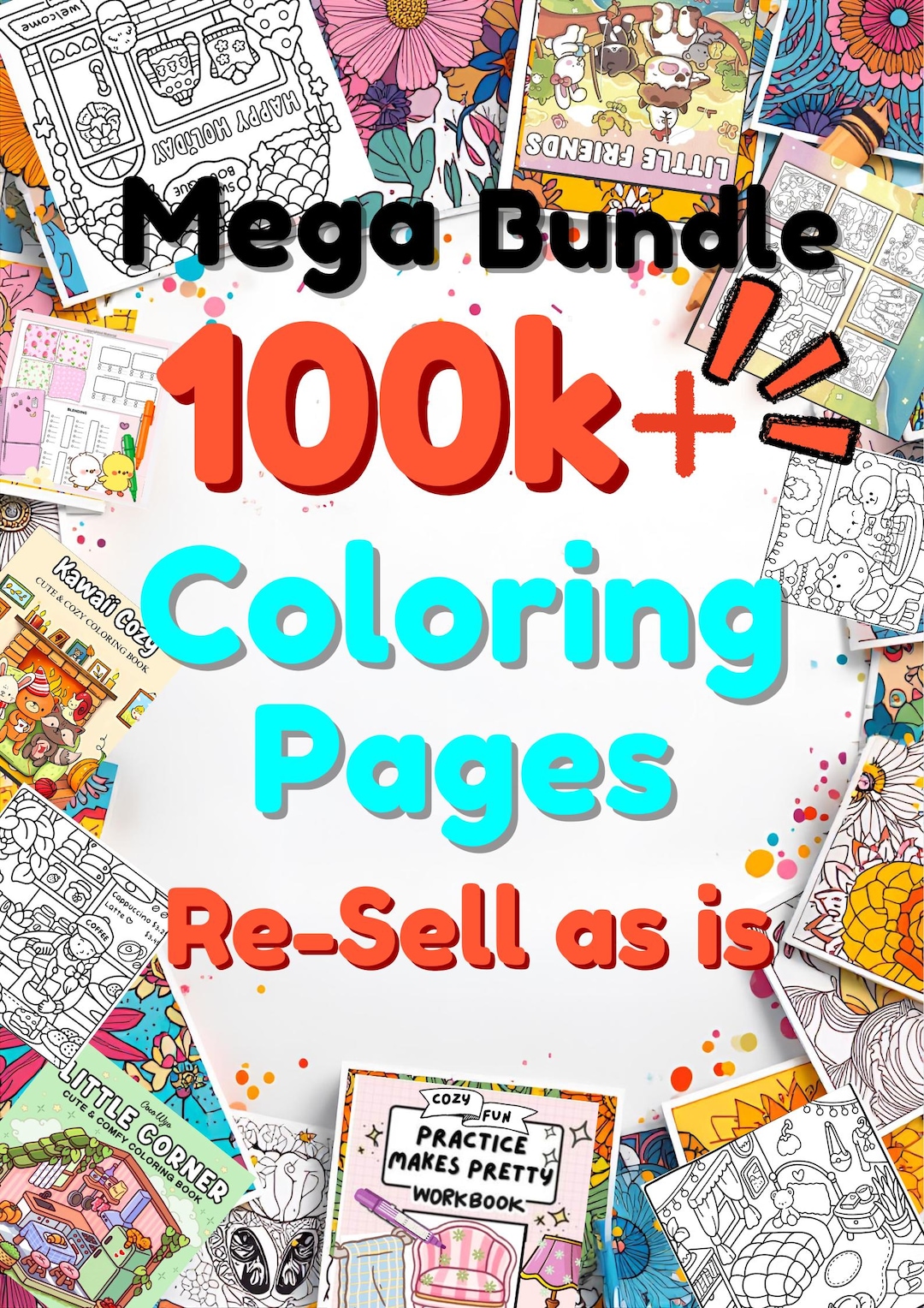 100K+ Coloring Pages Mega Bundle | Commercial License (pdf, Png, Svg ...