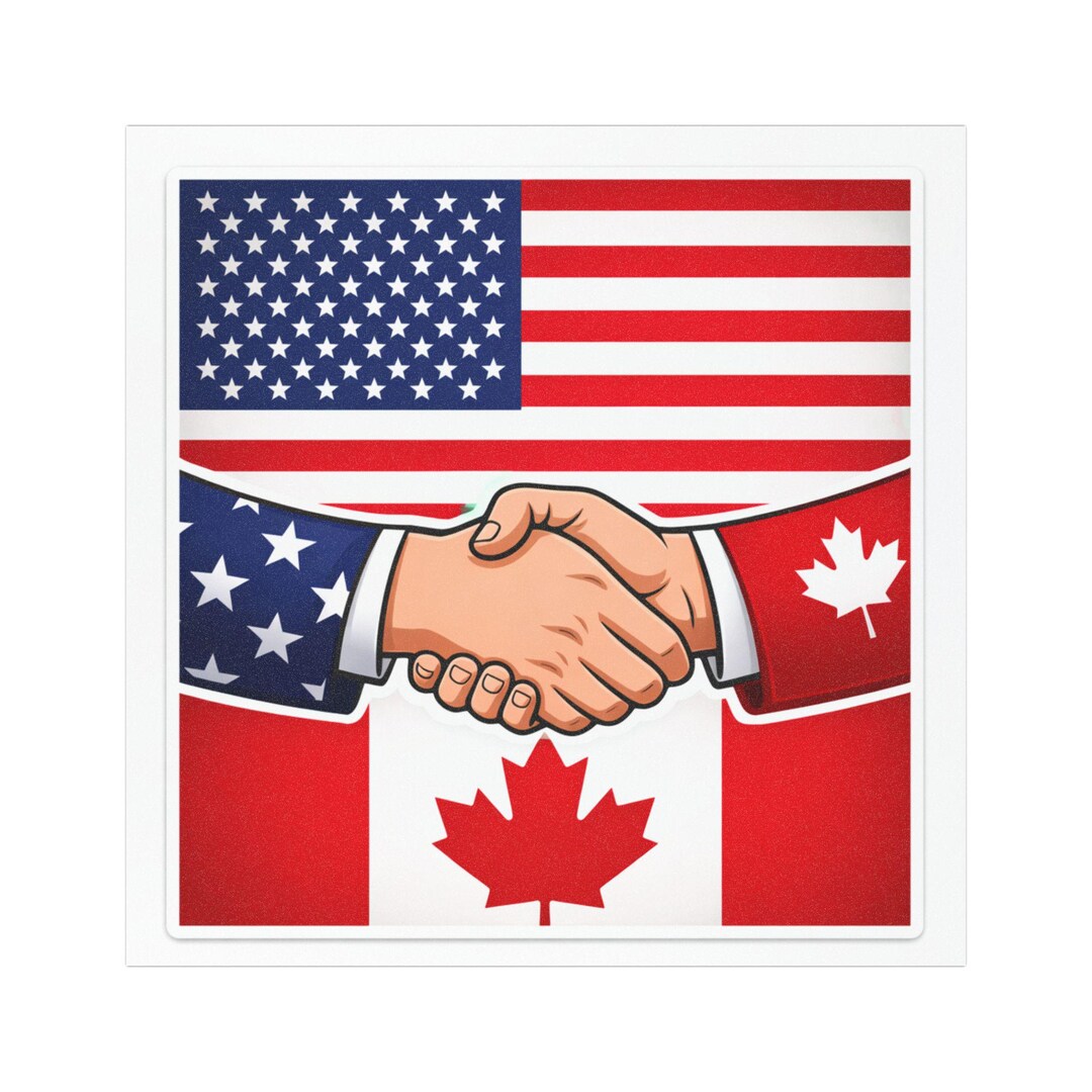USA Canada Flags Handshake Car Magnet | Dual Flag Friendship - Etsy