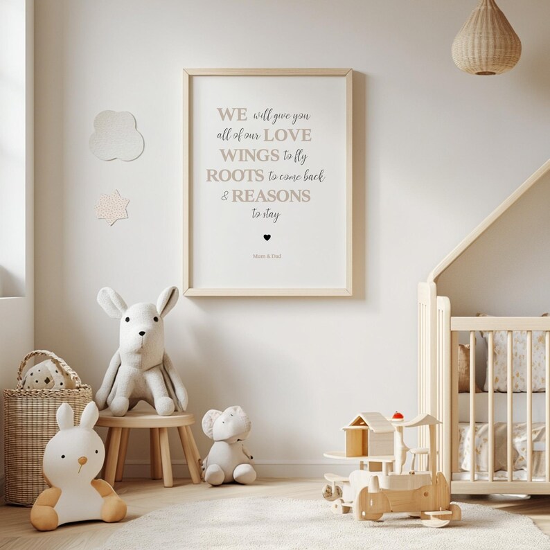 Stylish, Warm Baby and Children's Room Poster With Saying – Available ...