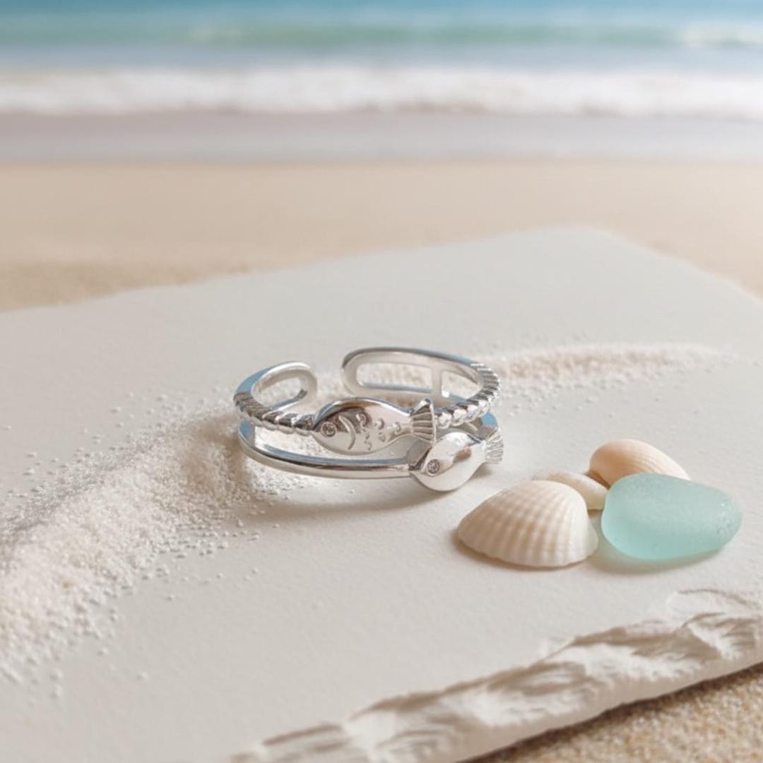 Minimalist Diamond-set Double Layer Ring for Women Unique Handmade ...