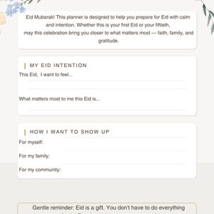 Eid Planner and Checklist 2026 | Muslim Women's Digital Organizer ...