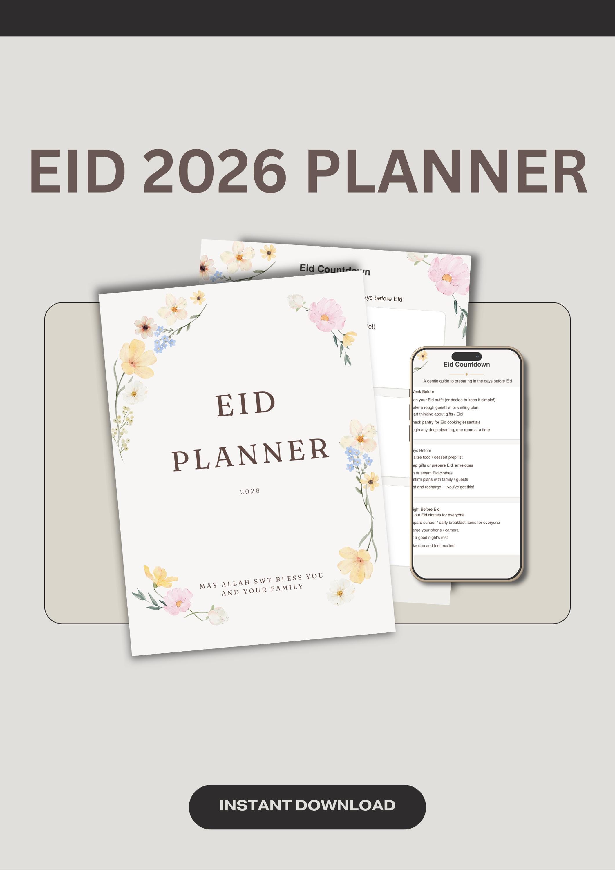 Eid Planner and Checklist 2026 | Muslim Women's Digital Organizer ...