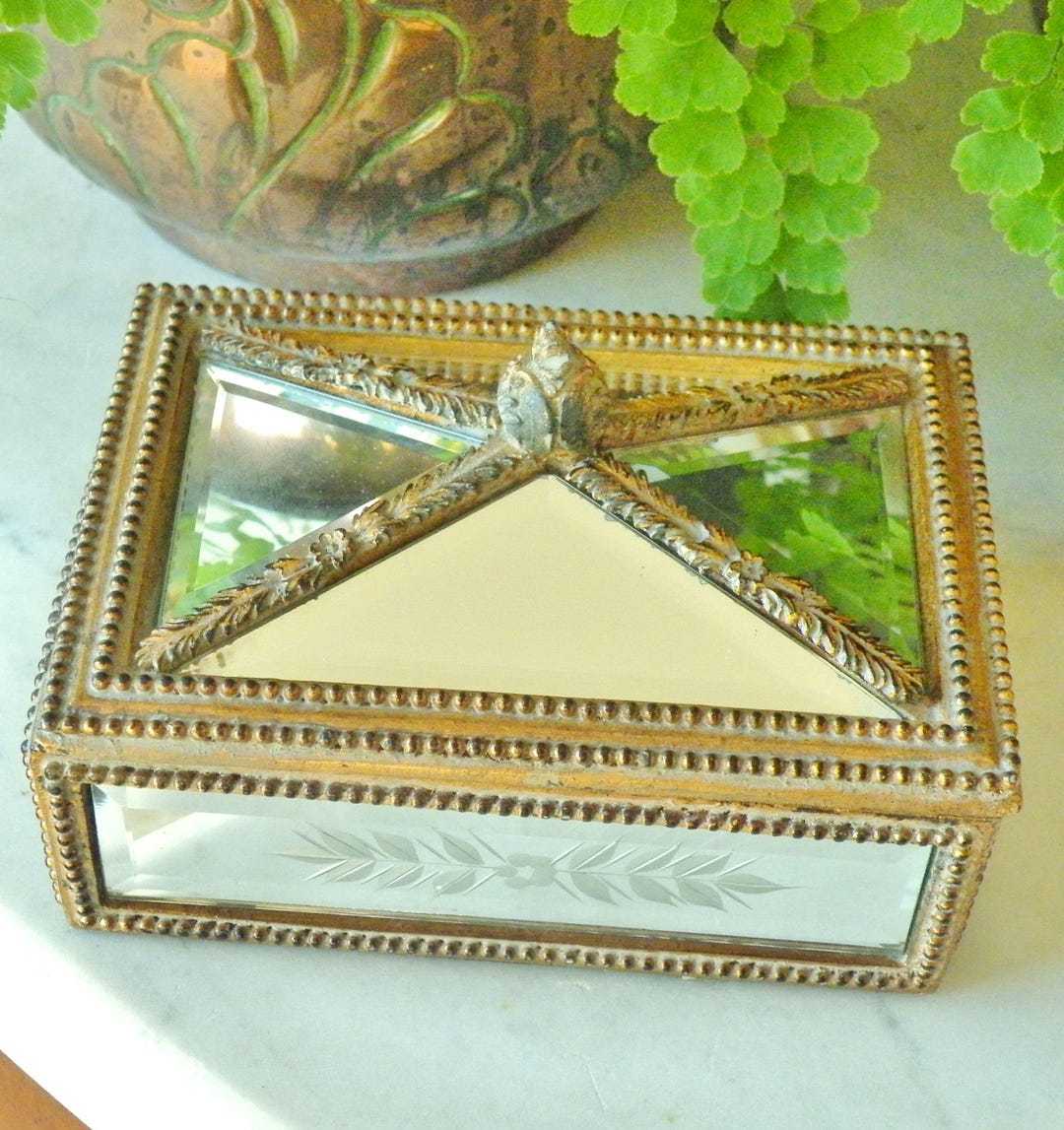 Vintage Mirror Casket French Empire Style Hollywood Regency - Etsy