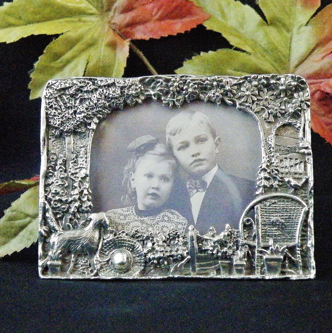 Vintage Silver Scenes Photo Frame Garden Theme - Etsy UK