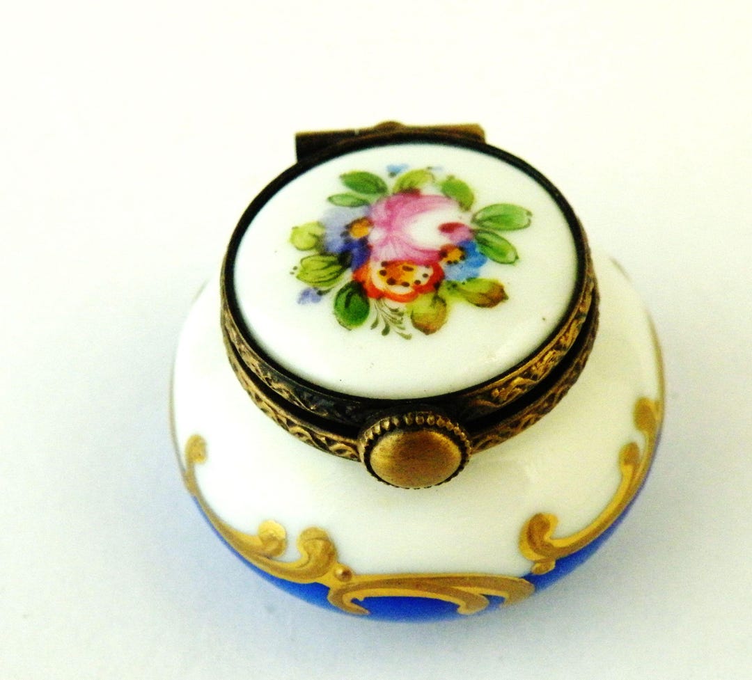 Limoges French Porcelain Trinket Box Roses Small Size - Etsy
