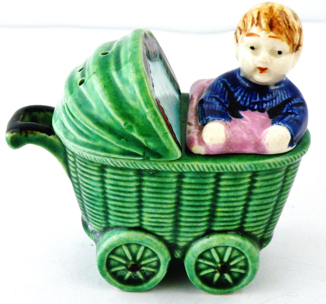 Baby Carriage Vintage China Salt and Pepper Shakers, Japanese Ceramic ...