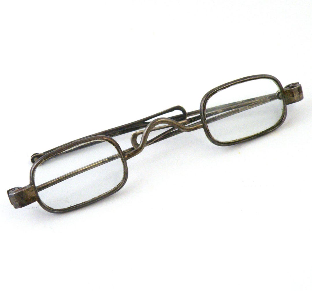 Victorian Steel Wig Spectacles in Hard Case , Vintage Collectible Eye ...