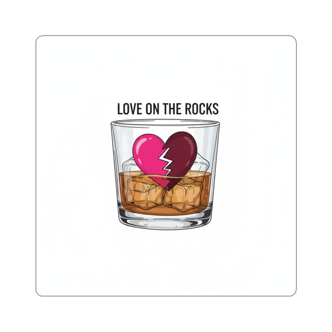 Love on the Rocks Sticker | Anti Love, Edgy Heart, Punk Valentine - Etsy