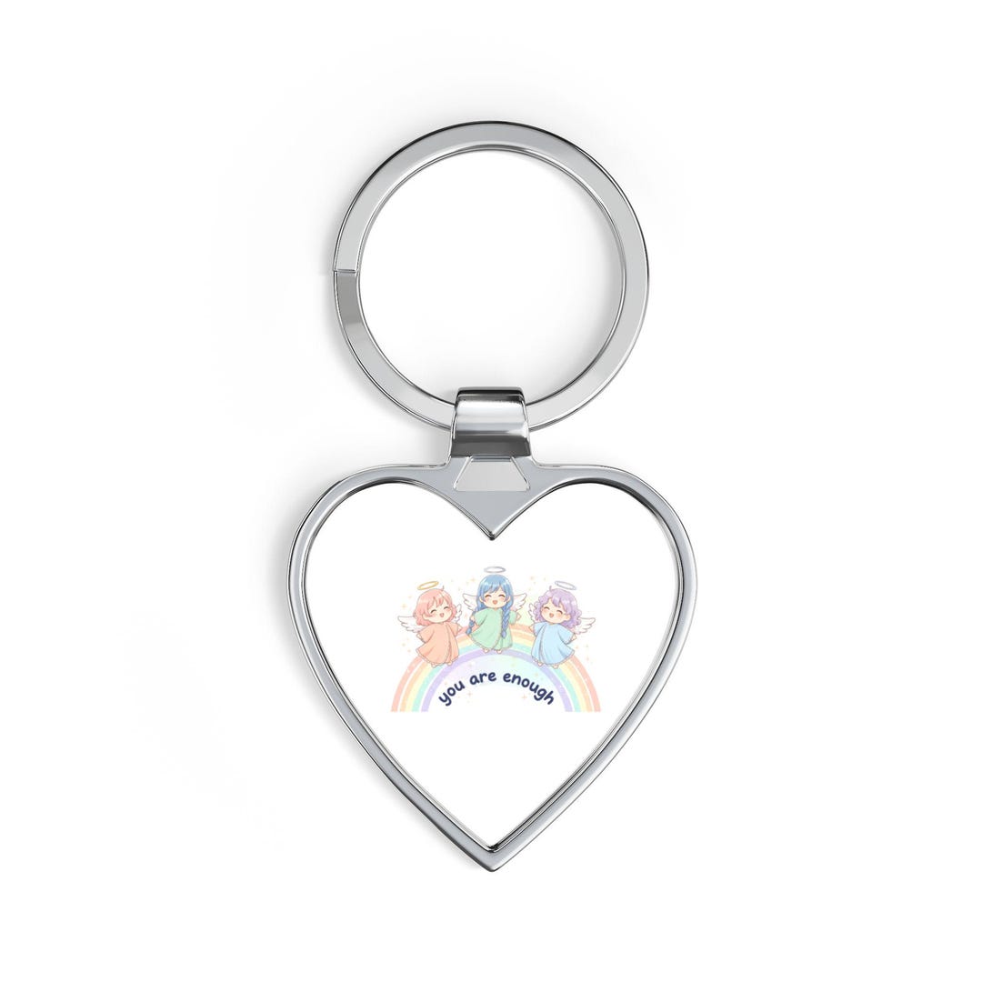 You Are Enough- Angels, Fairies Heart Keychain |, 'you Are Enough ...