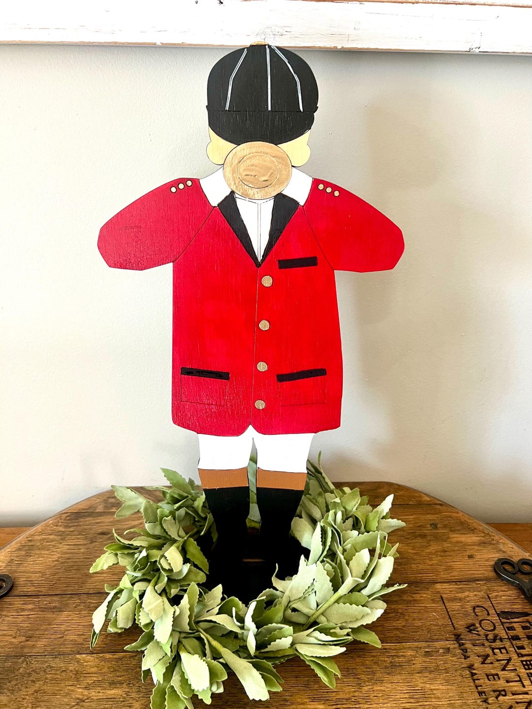 Handpainted Wood Derby Bugler - Horse Racing Decor - Etsy