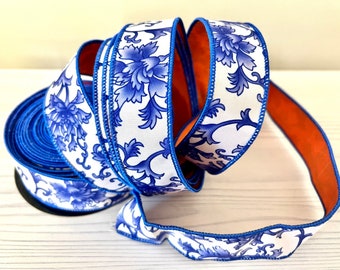 D Stevens Chinoiserie Ribbon 4 Inch X 10 Yard Luxury Wired - Etsy