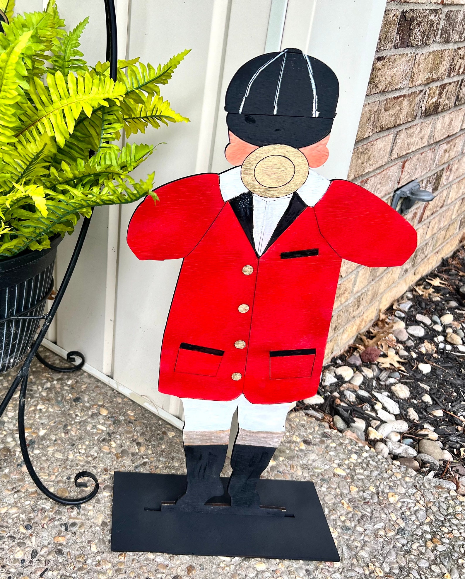 Handpainted Wood Derby Bugler - Horse Racing Decor - Etsy